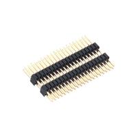 China Breakable Male Straight Gold Plated Black Pin Header Connector 1-40p 2.54mm Pitch for sale