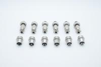 China Locked Wire Type Tin Plated Aviation Connector Plug 10 Pin GX20 Male to Female for sale