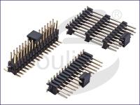 China PBT PA6T 2.54mm Pitch 90 Degree Pin Header Board to Board Connector 3A for sale