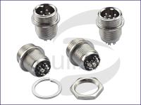 China M12 4 Pin Male Board Mount Aviation Connector Waterproof IP67 5A 1500V for sale