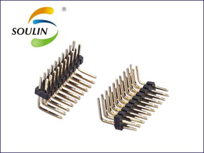 China PA9T Waterproof through hole pin header 1.0mm Pitch Right Angle for sale