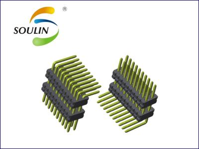 China Double Row 2x20 Pin Header 90 Degree 1.0mm Pitch Length Customization for sale