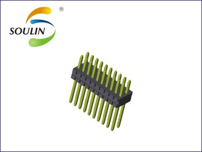 China UL94V0 Double Row Pin Header Connector 1.0mm Pitch PA9T PA6T Black 0.75A for sale