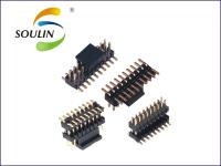 China 1.27mm Pitch SMT Pin Header Tape Reel Gold Plated PCB Circuit Board Connector for sale