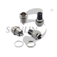 China T373J M12 3 Pin Aviation Plug Connector Black Waterproof Zinc Alloy Shell 5A for sale