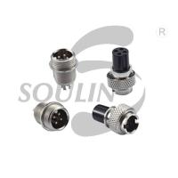 China Black T373J Zinc Alloy Aviation Plug Connector 4 Pin PCB 5A 1500V for sale