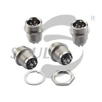 China Zinc Alloy M12 6 Pin Aviation Plug Threaded Waterproof Connector for sale