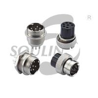 China Brass M12 7 Pin Aviation Plug Connector Waterproof Silver Platedover Ni for sale