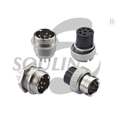 China Brass M12 7 Pin Aviation Plug Connector Waterproof Silver Platedover Ni for sale