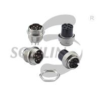 China Waterproof M12 9 Pin Aviation Plug Connector 3 Amps Anti Humidity Zinc Alloy for sale
