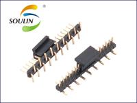 China Nickel Plating 40 9 Pin Header Connectors 1.27mm Single Row Smt Type for sale