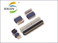 China Waterproof Dual Row Pin Header Connectors 2.54 Mm Pitch Right Angle for sale