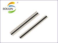 China Straight Single Row Pin Header 2.0 Mm Pitch Connector Black for sale