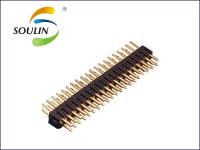 China Brass PA6T PA9T Pin Header Connector 2.0mm Dual Row Straight 1.5A for sale