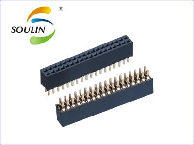 China 20 Pin Female Header Connector 1.27mm Pitch 2 Rows Insulation Resistance for sale