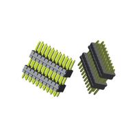 China 2.54mm Dual Row Straight Pin Header Board Spacer Black 2-80 Pin Connector for sale