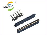 China 1.27mm Pitch Right Angle Female Header H4.3 Gold Plated Customized Single Row Connector for sale
