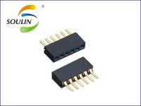 China 1.27mm Pitch Waterproof Gold Plated Female Header Single Row Straight Customized 0.75A for sale