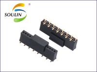 China PBT UL94V0 Female Header Connector Dual Row SMT H4.3 With Cap 0.75A 500V for sale