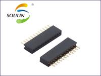 China 1.27mm 12 Pin Female Header Connector Straight O Type Leak Proof Tin 0.75A for sale