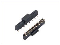 China 1.27mm Pitch Waterproof Gold Plated Female Single Row SMT Header H4.3 Right Front Left Rear with Cap for sale