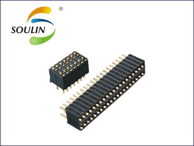 China Straight H5.0 Female Header Connector 1.27x2.54mm Pitch Y Type 0.75A for sale