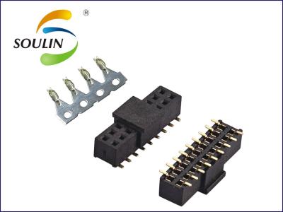 China 2.0mm Pitch Dual Row Female Header SMT H4.0 Waterproof with Cap 0.75A 500V for sale