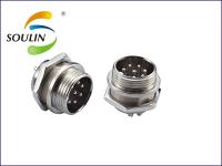 China M16 2P Aviation Plug Connector 3A 500V Waterproof Black Male Welding Wire for sale