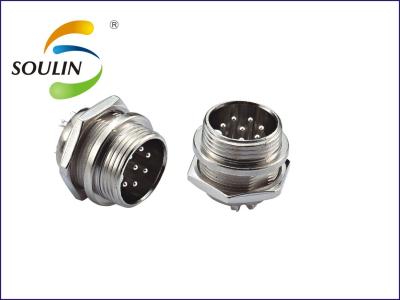 China M16 2P Aviation Plug Connector 3A 500V Waterproof Black Male Welding Wire for sale