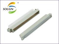 China Gray PBT DIN41612 3 Row Connector 48 Pin Straight Right Angle H11.5 PC4.0 for sale
