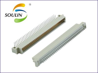 China Gray PBT DIN41612 3 Row Connector 48 Pin Straight Right Angle H11.5 PC4.0 for sale
