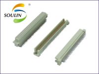 China 2.54mm Pitch PBT DIN41612 Three Row Connector Right Angle H13.2 for sale