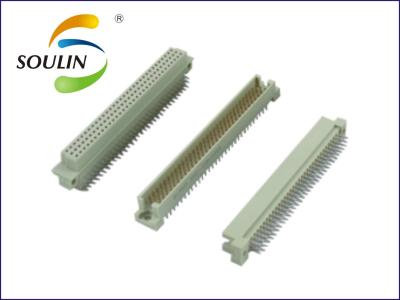 China 2.54mm Pitch PBT DIN41612 Three Row Connector Right Angle H13.2 for sale