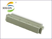 China 2.54mm Pitch Din 41612 Connector Five Row Right Angle PBT Plastic for sale