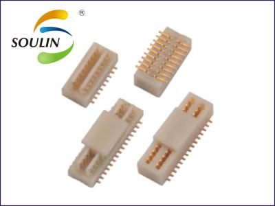 China 0.635mm Pitch Dual Row SMT Board to Board Pin Header Socket AC200V 2-24 Pins for sale