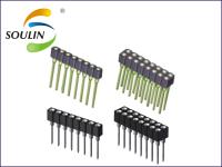 China Single Row Straight L17.8 Round Pin Header Connector 2.54mm Pitch for sale