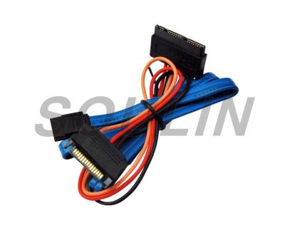 China SATA 22pin 7+15pin Female to SATA Female Cable with Molex IDE 4Pin Power 30cm for sale
