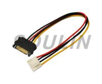 China SATA 22pin 7+15pin Female to SATA Female Cable with Molex IDE 4Pin Power 30cm for sale