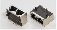 China 1X2 Port RJ45 Jack Connector 8P8C Integrated Magnetic Modular Magjack 1000Base-T for sale