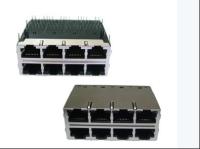 China Vertical SMT RJ45 Jack Connector 8p8c 1xN 2xN Port 1000Base-T PCB Mount for sale