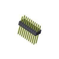 China 2.54mm Dual Row Straight Pin Header Board Spacer Black 2-80 Pin Connector for sale