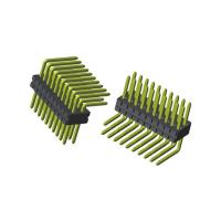 China PA9T Waterproof through hole pin header 1.0mm Pitch Right Angle for sale