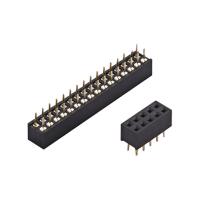 China 2.0mm Pitch Dual Row Female Header SMT H2.8 U Type with Column 0.75A for sale