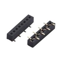 China 1.27mm Pitch Dual Row SMT Female Header Black Waterproof H2.0 Connector for sale