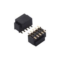 China 1.27mm Pitch Dual Row SMT Female Header Black Waterproof H2.0 Connector for sale