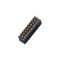 China 1.27mm Pitch Waterproof Gold Plated Female Header Dual Row Straight 0.75A for sale