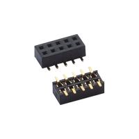 China PBT UL94V0 Female Header Connector Dual Row SMT H4.3 With Cap 0.75A 500V for sale
