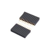 China 1.27mm 12 Pin Female Header Connector Straight O Type Leak Proof Tin 0.75A for sale