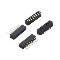 China 1.27mm 12 Pin Female Header Connector Straight O Type Leak Proof Tin 0.75A for sale
