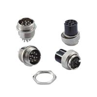 China T373J M12 3 Pin Aviation Plug Connector Black Waterproof Zinc Alloy Shell 5A for sale